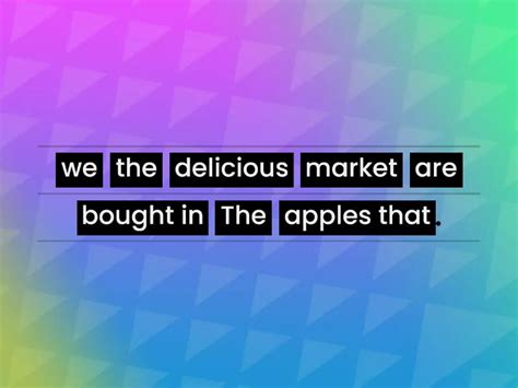 Subject And Object Relative Clauses Reordenar