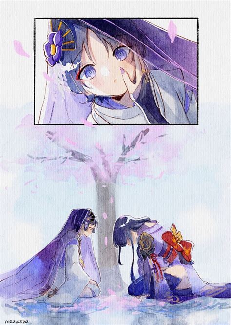 Ei And Scaramouche Character Design Wanderer Art Cute Art