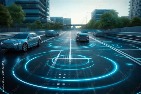 Autonomous Car Sensor System Concept For Vehicle Safety Generative Ai