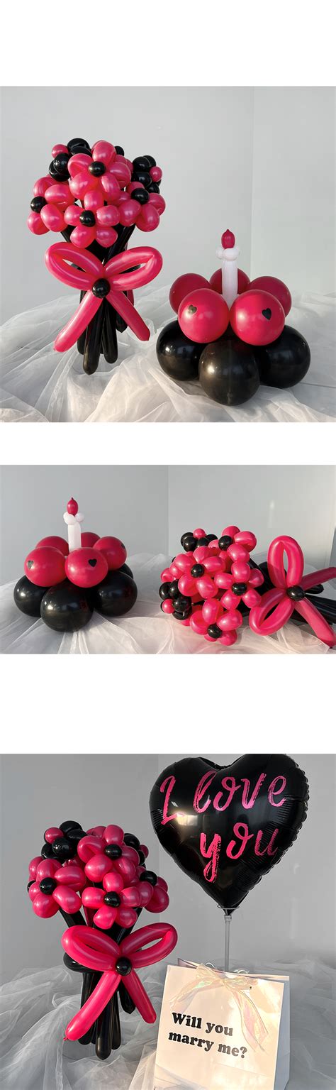 Diy 요술 풍선 블랙핑크 꽃다발 By 파티아일랜드 Diy 요술 풍선 블랙핑크 꽃다발 파티아일랜드
