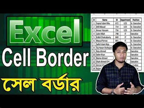 MS Excel Cell Border Create A Border Add A Border To Cell In Excel B