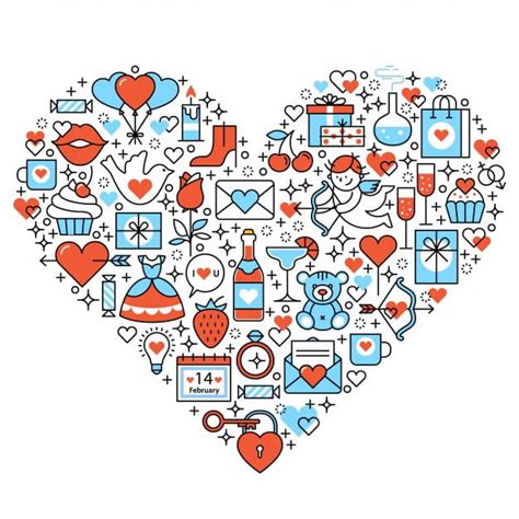 사랑하는 마음 로맨틱 아이콘 구성 Eps Uidownload
