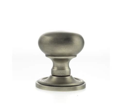 Old English Mushroom Brass Door Knobs Matt Gun Metal