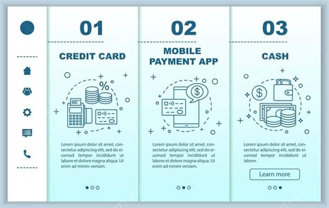 Banking Onboarding Mobile Web Pages Vector Template Onboarding Screen Walkthrough Vector