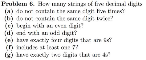 Solved Problem 6 ﻿how Many Strings Of Five Decimal