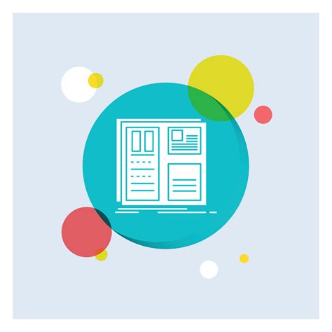 design grid interface layout ui white glyph icon colorful circle