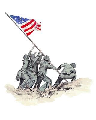 Flag Raising On Iwo Jima Created And Displayed By Us — Nara And Dvids