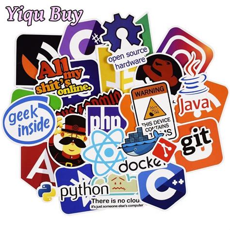 50 Pcs Internet Java Php Html Cloud Docker Bitcoin Programming Stickers Laptop Rr Cloud