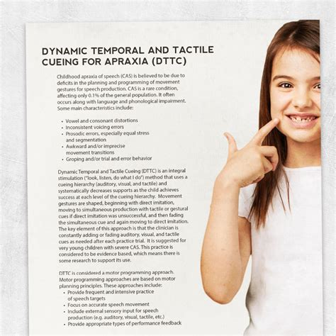 Dynamic Temporal And Tactile Cueing For Apraxia Adult And Pediatric Printable Resources For
