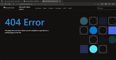 Microsoft Logo Refers To The Wrong Path On Code Of Conduct FAQ Page Issue Microsoft