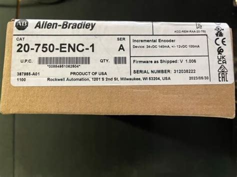 Ab 20 750 Enc 1 Powerflex 750 Incremental Module 20750enc1 New Factory Sealed Ebay