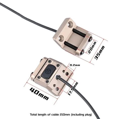 WADSN Surefir M600 M600C M300 Tactical Flashlight With Picatinny Rail Offset Mount And Modbutton