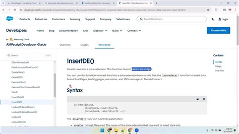 Insertdata In Ampscript Youtube