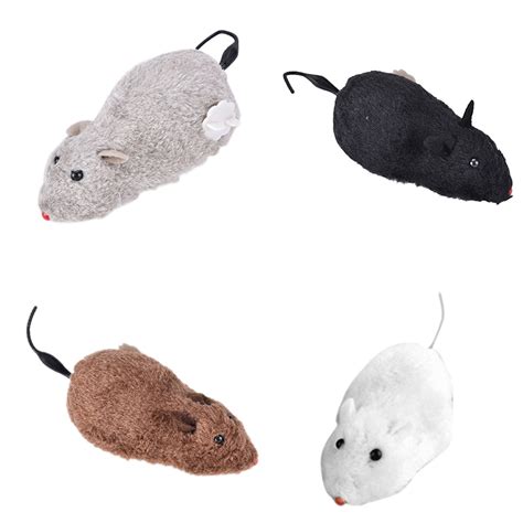 Wind Up Funny Running Mouse Rat Move Tail Cat Kitt Vicedeal