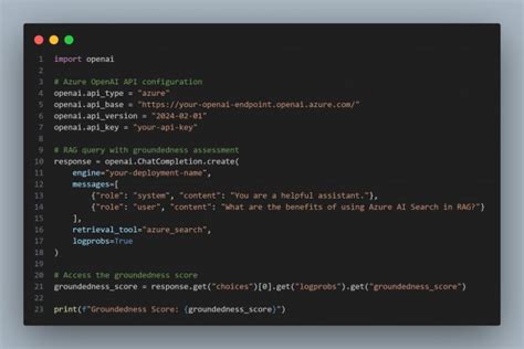 Is It Possible To Retrieve The Groundedness Score For A Generated Answer Using The Rag System