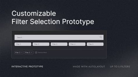 Customizable Filter Selection Prototype Figma