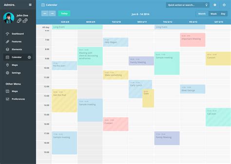 Calendar Flat Design App Design Inspiration Web Layout Design