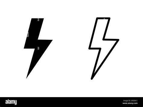 Lightning Icon Set Electric Icon Vector Power Icon Energy Sign Stock