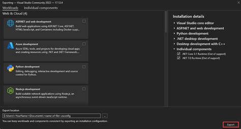 导入或导出安装配置 Microsoft Learn