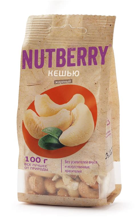 NUTBERRY Кешью жареный 100 г - купить в интернет-магазине shopgf.ru