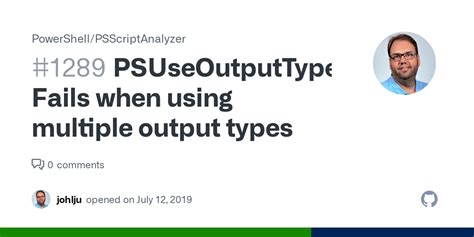 Psuseoutputtypecorrectly Fails When Using Multiple Output Types