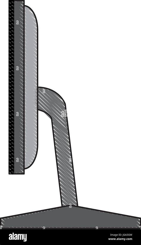 Screen Monitor Device Side View Stock Vector Image Art Alamy