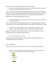 Bipolar Questions Pdf Refer To Your Bipolar Case Study From Pre Work To Answer These Ques Ons