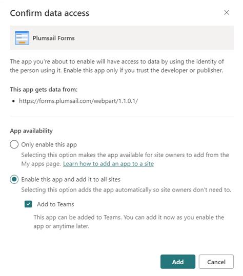 Installation Of Plumsail Forms For Sp Online Microsoft 365 — Plumsail