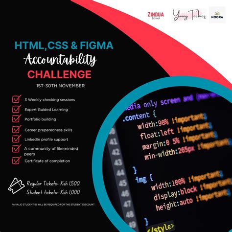 Zindua School On Linkedin Webdesignchallenge Careergrowth Htmlcssfigma Zinduaschool