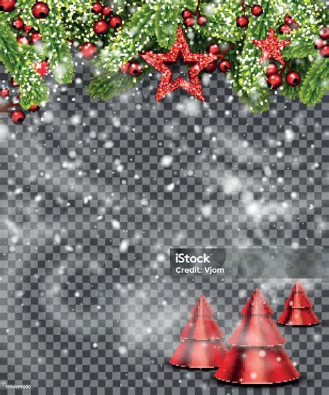 전나무 가지와 붉은 크리스마스 트리와 새해 눈보라 카드 12월에 대한 스톡 벡터 아트 및 기타 이미지 12월 3차원 형태 겨울 Istock