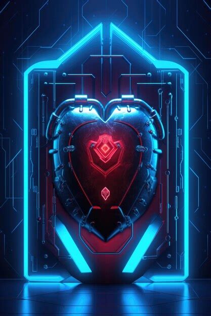 premium ai image ai cybersecurity concept with shield and lock created with generative ai