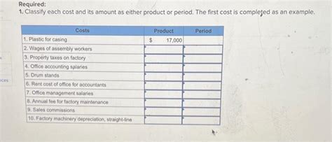 Solved Problem 1 1a Static Classifying Costs And Computing