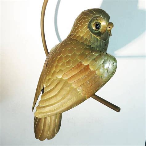 Sergio Bustamante Tri Metal Hanging Owl Sculpture At 1stdibs Sergio