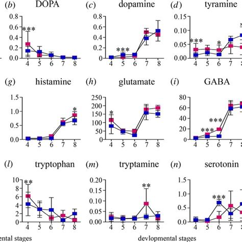 Quantification Of Precursor Neurochemicals During Onset Of Adult Brain
