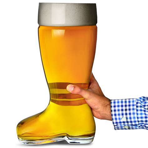 Giant Glass Beer Boot 5 Pint 3ltr At Drinkstuff