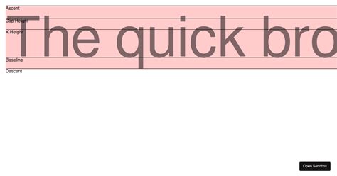 Font Metrics Codesandbox
