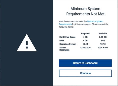Exam Taker Warnings About Minimum System Requirements Examsoft