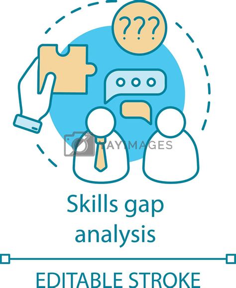 Royalty Free Vector Skills Gap Analysis Concept Icon By Bsd