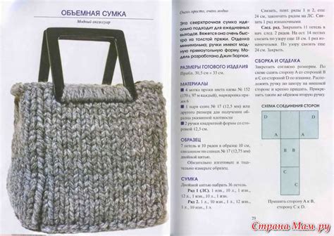 Вязаные сумки схемы и описание фото