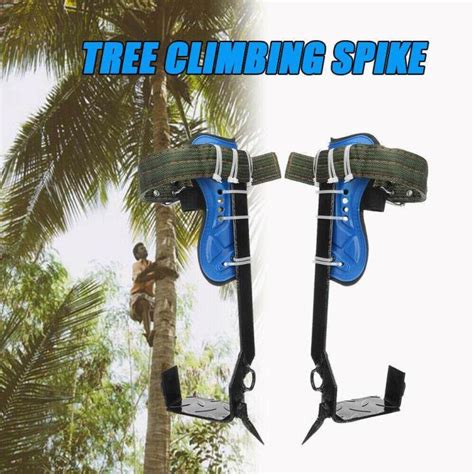 Tree Climbing ToolStainless Steel Tree Climbing Spike Set Safety Belt Gear Adjustable Lanyard