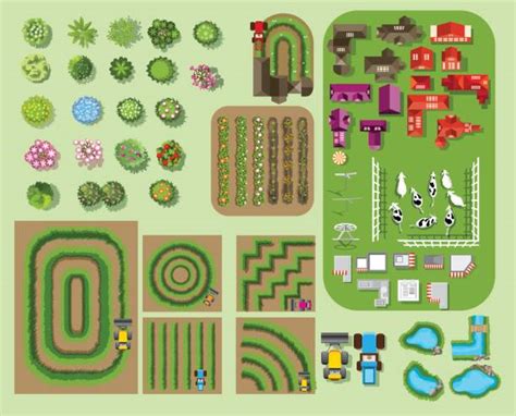 Overhead Tractor Field Illustrations Royalty Free Vector Graphics