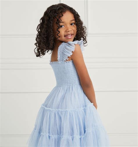 The Tiny Tulle Ellie Nap Dress Powder Blue Tulle Hill House Home