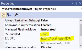 Disabling Ssl From Mvc Application In Visual Studio Dot Net Concept