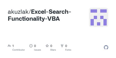 github akuzlak excel search functionality vba