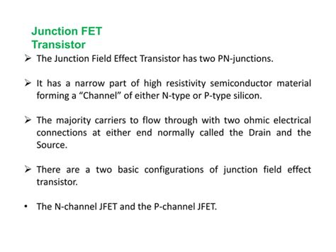 Types Of Transistors Ppt