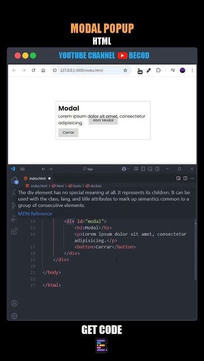 Tips Popup Modal Csshtml Button Code Free Desarrolloweb