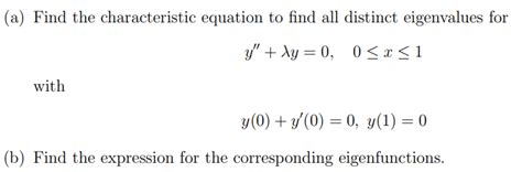 solved a find the characteristic equation to find all