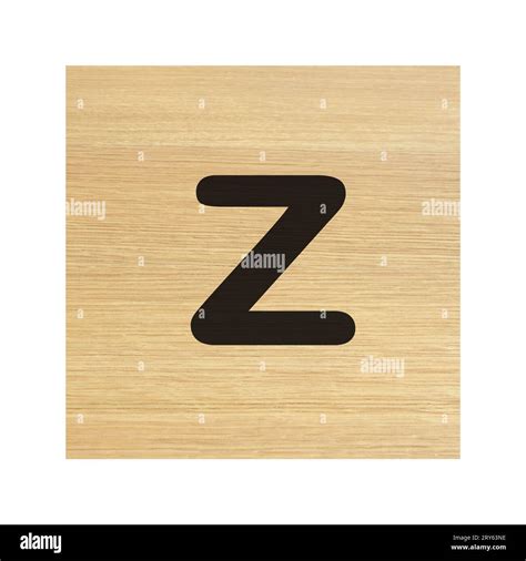 Small Z Wood Block On White With Clipping Path Stock Photo Alamy