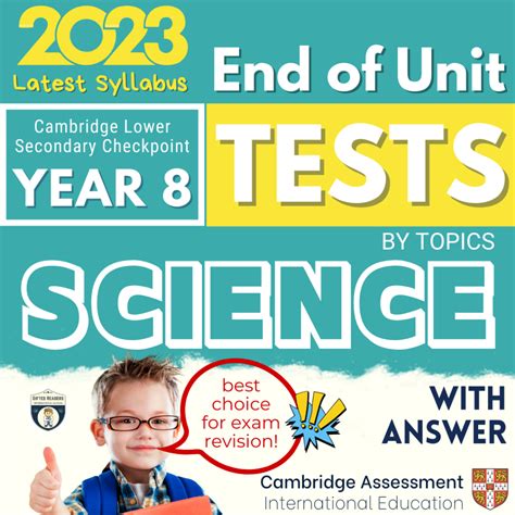 8 Cambridge Lower Secondary Checkpoint Year 8 Science Topical Test Paper Answer Igcse Y8