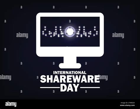 International Shareware Day Holiday Concept Template For Background Banner Card Poster With